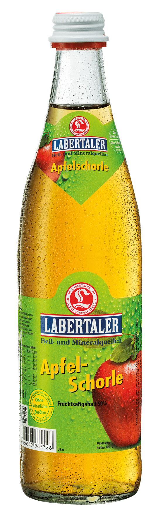 Apfelschorle - leicht herber Geschmack - Labertaler Getränke